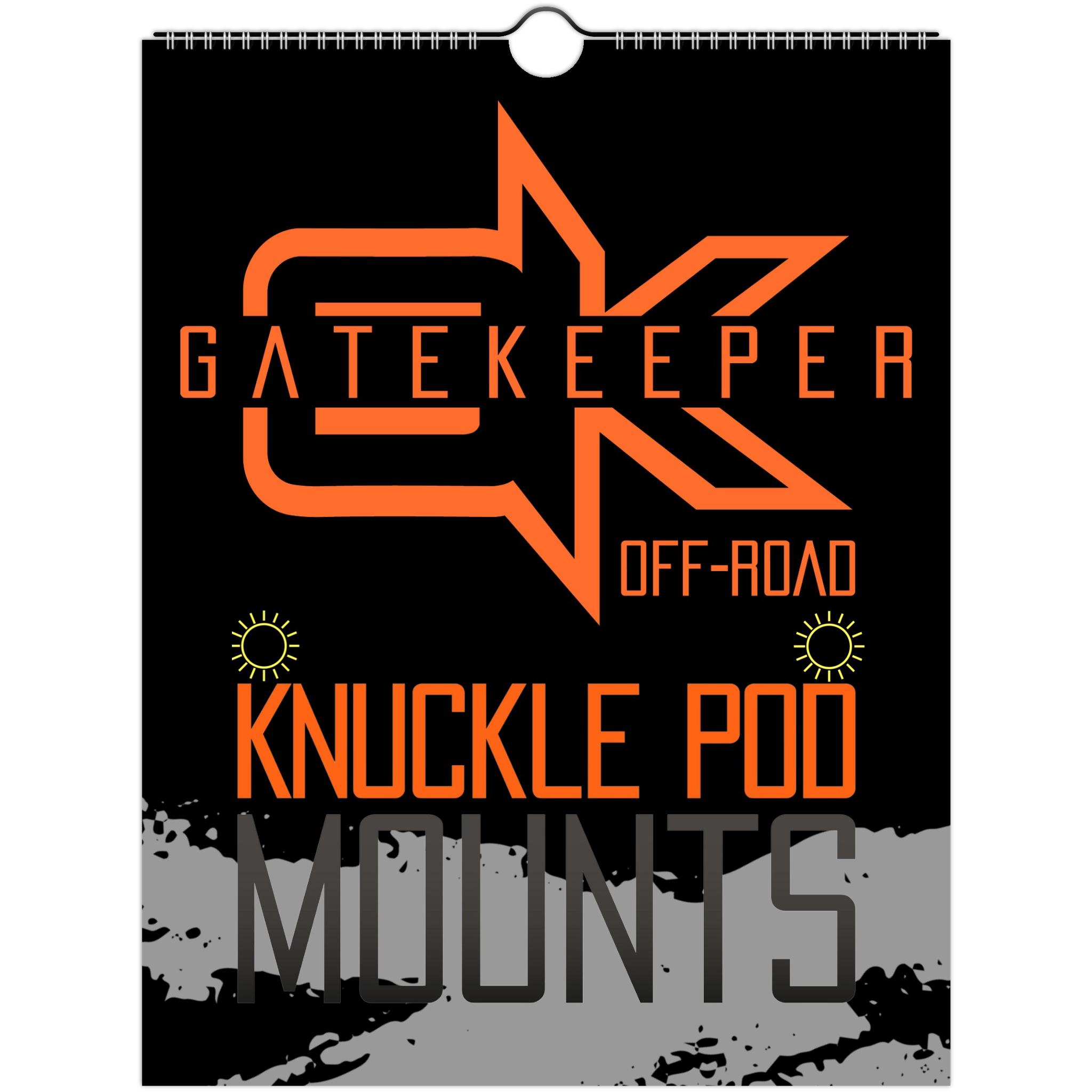 GateKeeper Off-Road Knuckle Pod Mount Wall calendars (US & CA)