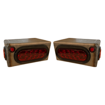 Heavy Duty Weld On LED Trailer Tail Light Housing Kit 3/16 Steel DIY ...