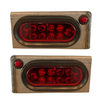 Heavy Duty Weld On LED Trailer Tail Light Housing Kit 3/16 Steel DIY ...