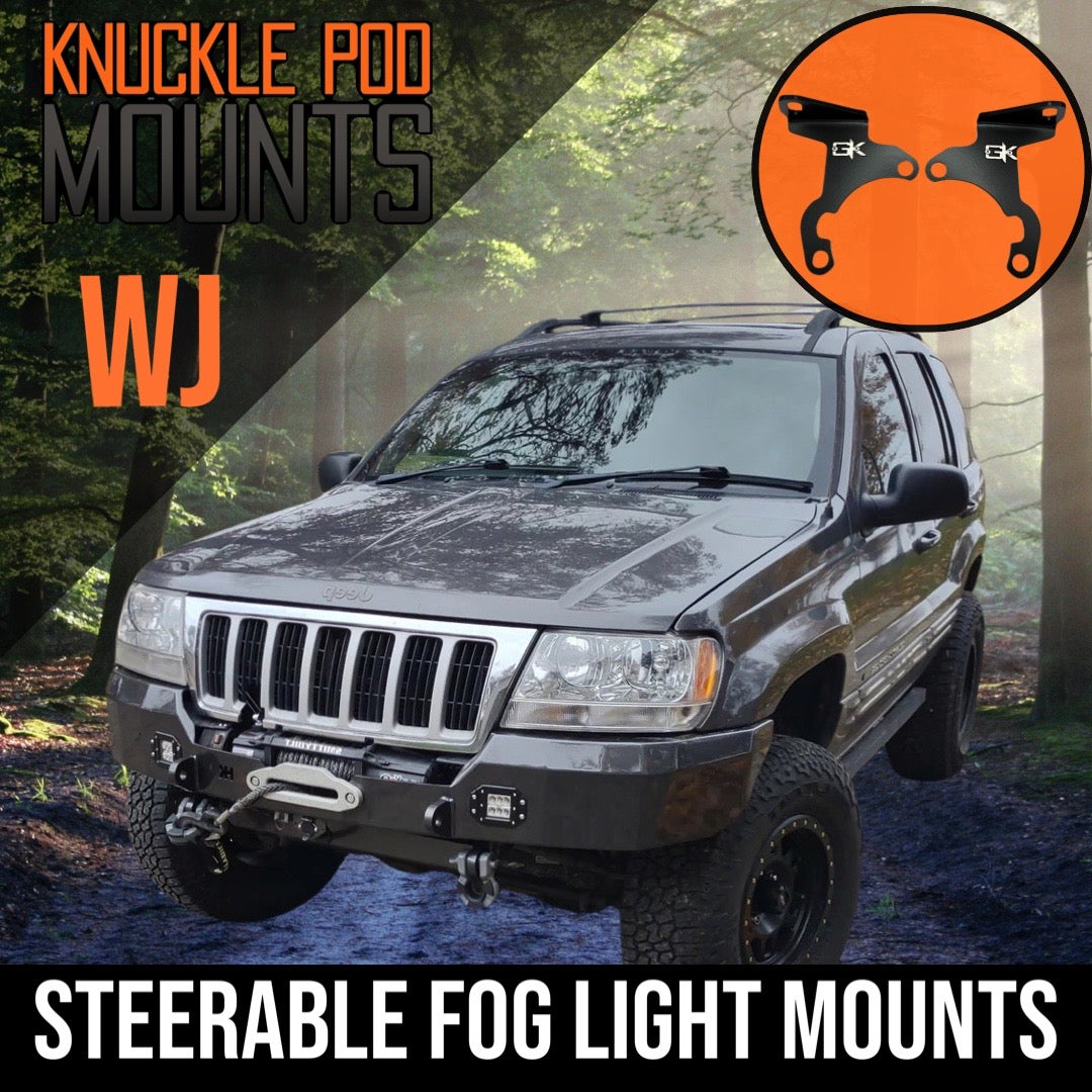 1999-2004 Jeep Grand Cherokee WJ Steerable Knuckle Pod Light Mounts ...