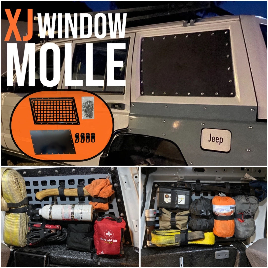 1984-2001 Jeep Cherokee XJ Molle Panel Rear Window Replacement Kit ...